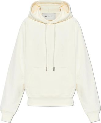 Ami Femme, Sweatshirts et sweats &agrave; capuche, Beige, Taille: 36 FR De Coeur Sweat &agrave; capuche