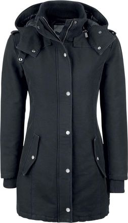Black Premium by EMP Damen schwarze lange Winterjacke XXL