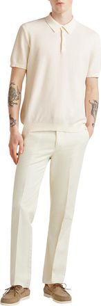 Benetton Herren Maglia Polo M/M 1198u301h Polohemd, Weiß, Large