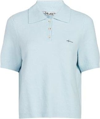 Object Polo textur&eacute; en coton m&eacute;lang&eacute;