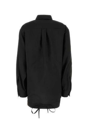 Valentino Garavani Womens Black Wool Blend Shirt Nero Exterior: Mohair Silk Camicie