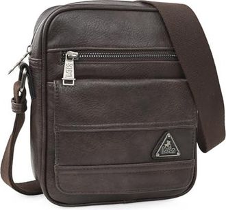 Lois Sacoche Homme Bandouliere. Pochette Homme en cuir v&eacute;ritable &eacute;l&eacute;gante et compacte pour usage quotidien affaires loisirs style urbain, Marron