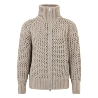 Herno Femme, Pulls, Beige, Taille: 42 FR Pull en maille avec fermeture &eacute;clair sur le devant et col haut