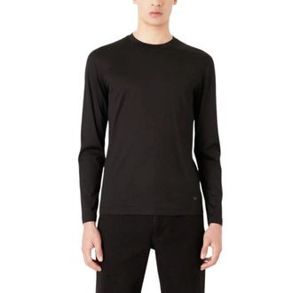 Emporio Armani T-Shirt mit Logo-Print und Rundhalsausschnitt - - Tops - Herren - Schwarzk - 3XL