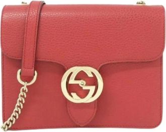 Gucci Sac bandouli&egrave;re en cuir Pre-owned - Femme - Pre-owned - Rouge - Taille: ONE Size
