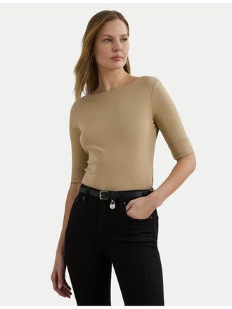Lauren Ralph Lauren Bluse 200654963177 Beige Slim Fit