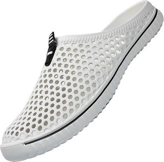 Saguaro Chaussures de Jardin Homme Femme Chausson Douce Anti-Slip Pantoufle Extérieur Intérieur Chaussons 39EU Blanc