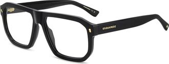 Dsquared2 Homme, Accessoires, Noir, Taille: 57 MM Monture optique aviateur