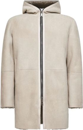 Tagliatore Homme, Vestes, Beige, Taille: M Wilson Hooded Shearling Coat