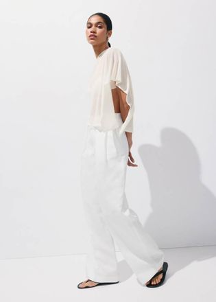 Mango Cape en maille asym&eacute;trique blanc cass&eacute; - Femme - XS-S - MANGO