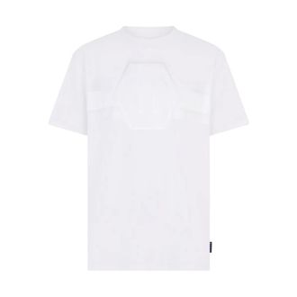 Philipp Plein Hexagon Crew Neck T-Shirt - - Tops - Herren - Wei&szlig; - L