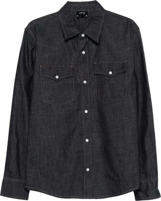 A.P.C. A.p.c., Homme, Chemises, Bleu, Taille: XL Western Shirt
