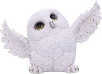 Nemesis Now Snowy Delight Eulen-Figur, 20,5 cm, Harz, wei&szlig;, Bezaubernde Schneefreude-Figur, Eulen-Figur, perfekte Erg&auml;nzung f&uuml;r jede Eulen-Kollektion, gegossen au