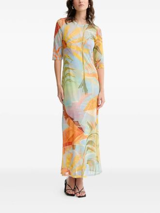 Never Fully Dressed Maxikleid mit Blumen-Print - Blau
