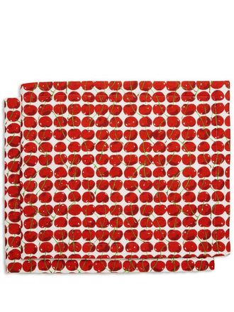 La DoubleJ Tischmatten mit Avorio-Print (2er-Set) - Rot