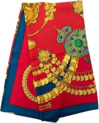 Herm&egrave;s Pre-owned Kosmima Foulard - Femme - Pre-owned - Rouge - Taille: ONE Size