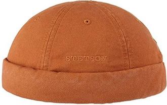 Stetson Bonnet Ocala Docker en Coton Homme - Couvre-Chef DEte Beanie pour Bonnets Docker, Fermeture Fermeture Scratch Printemps-ete Ete - XL (60-61 cm) Rouill