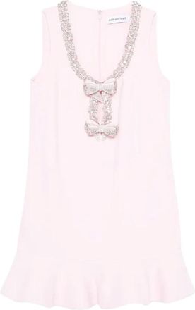 Self Portrait Femme, Robes, Rose, Taille: 38 FR Crepe Mini Dress