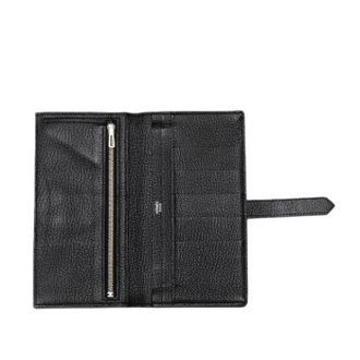 Herm&egrave;s Portefeuille Pre-owned &agrave; Fermeture &agrave; Cordon - Femme - Pre-owned - Noir - Taille: ONE Size