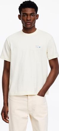 Arket CAF&Eacute; T-Shirt Mit Print -Wei&szlig;