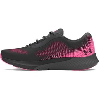 Under Armour Charged Rogue 4, Chaussure de Course pour Femme, (101) Anthracite/Rose Fluo/Castlerock, 6.5