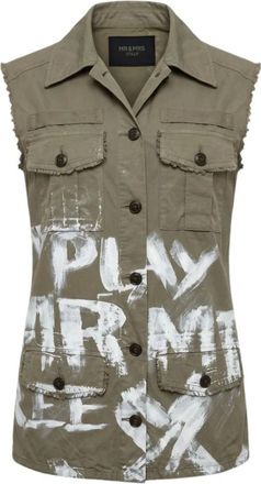 Mr & Mrs Italy Gilet sans manches - Femme - Vestes - Vert - Taille: 36 FR