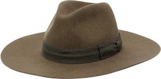 Golden Goose Chapeau Fedora &agrave; bord plat - Femme - Accessoires - Vert - Taille: M