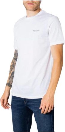 A|X Armani Exchange Homme, Tops, Blanc, Taille: 2XL T-shirt ras du cou