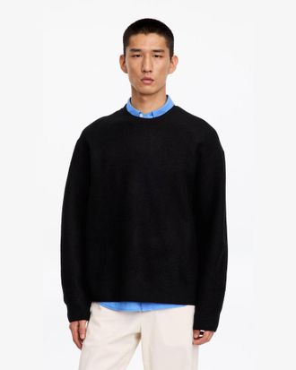 Arket Pullover Aus Wollwalk -Schwarz