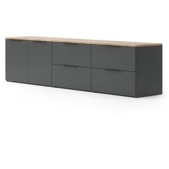 Vicco Meuble-paroi Wido, Anthracite, 3 pi&egrave;ces Vicco