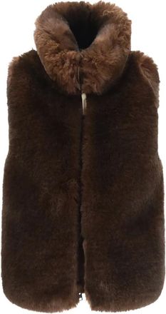 Woolrich Gilet boucl&eacute; hybride - Femme - Vestes - Brun - Taille: 38 FR