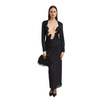 CHRISTOPHER ESBER Schwarzes Wave Hemdkleid - - Dresses - Damen - Schwarzk - S