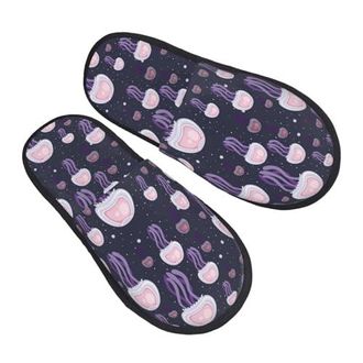 Generic Pantoufles DHiver Roses Violet R&eacute;utilisables Slippers Antid&eacute;rapant Chaussons DInt&eacute;rieur Pour Femmes Spa Homme L