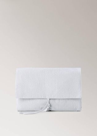 Mango Matelas &agrave; langer portable coton rayures gris moyen - Home - Taille unique - MANGO HOME