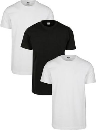 Urban Classics Homme Basic Tee 3-pack T Shirt, Multicolore (White/White/Black 02254), XL EU