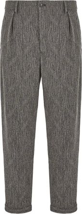 Giorgio Armani pantalon &agrave; design pliss&eacute; - Gris