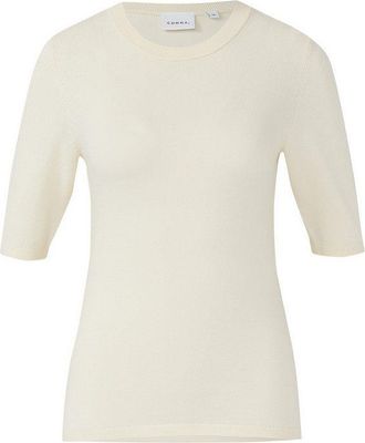 Comma Kurzarmpullover Strickpullover Kurzarmpullover im Slim Fit