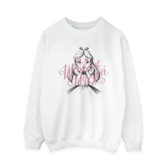 Disney Alice In Wonderland In A World Of My Own Sweatshirt f&uuml;r Damen (Wei&szlig;)