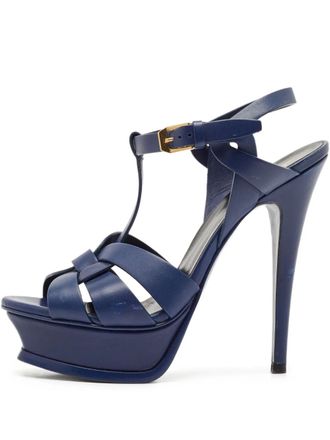 Saint Laurent sandales Tribute 100 mm - Bleu