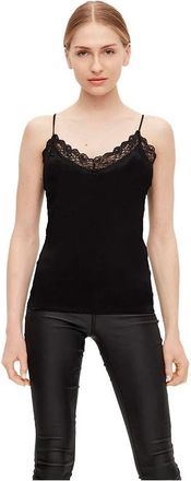 Object NOS Damen Objleena New Lace SINGLET NOOS Top, per pack Schwarz (Black Black), Large (Herstellergröße: L/XL)