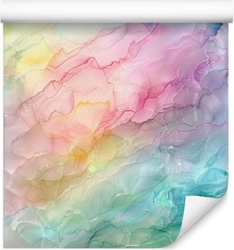 OEM Carta Da Parati Color Crema, Corallo, Mare E Rosa Cipria 50x1000 Cm