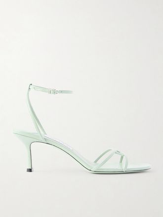 Jimmy Choo London Sandales En Cuir Leo 65 - Vert