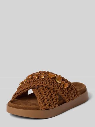 INUIKII Pantoletten mit Ziersteinbesatz