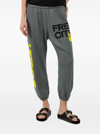 Freecity Jogginghose mit Logo-Print - Grau