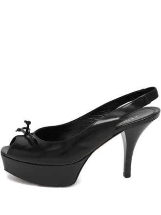 Fendi escarpins Fendista en cuir - Noir