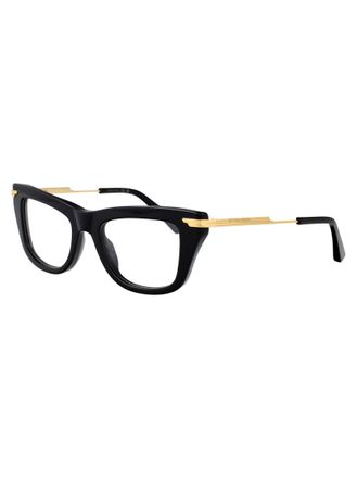 Bottega Veneta Unisex Sunglasses Bv1370o Black-Gold-Transparent Metal Glasses & Frames Black/gold/transparent