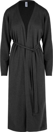 Bomboogie Femme, Pulls, Noir, Taille: 42 FR Cardigan en m&eacute;lange de m&eacute;rinos avec ceinture amovible
