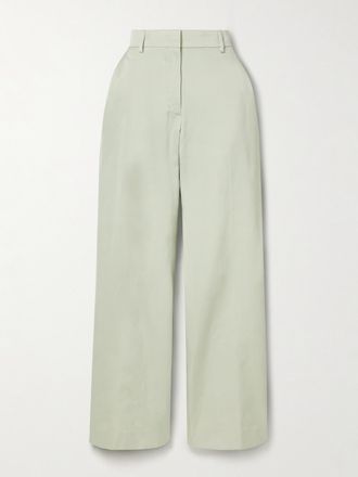 Dries Van Noten Hose Mit Geradem Bein Aus Satin - Gr&uuml;n
