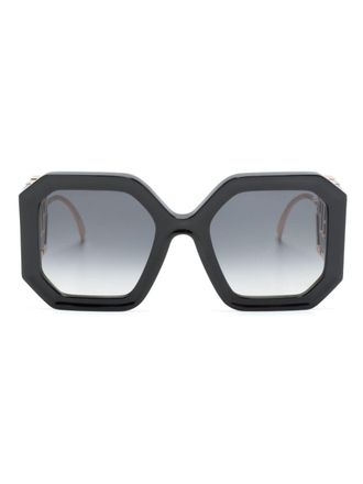 Philipp Plein Eyewear Sonnenbrille mit Logo - Schwarz