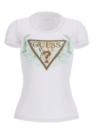 Guess T-Shirt T-Shirt LOGO LACE Kurzarmshirt (1-tlg., 1)
